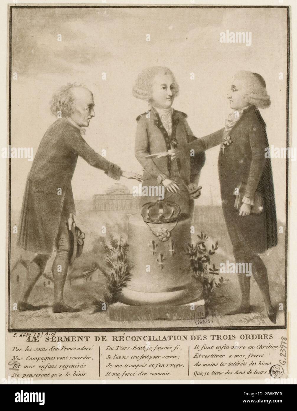 The reconciliation oath of the three orders. (TI Stock Photo - Alamy