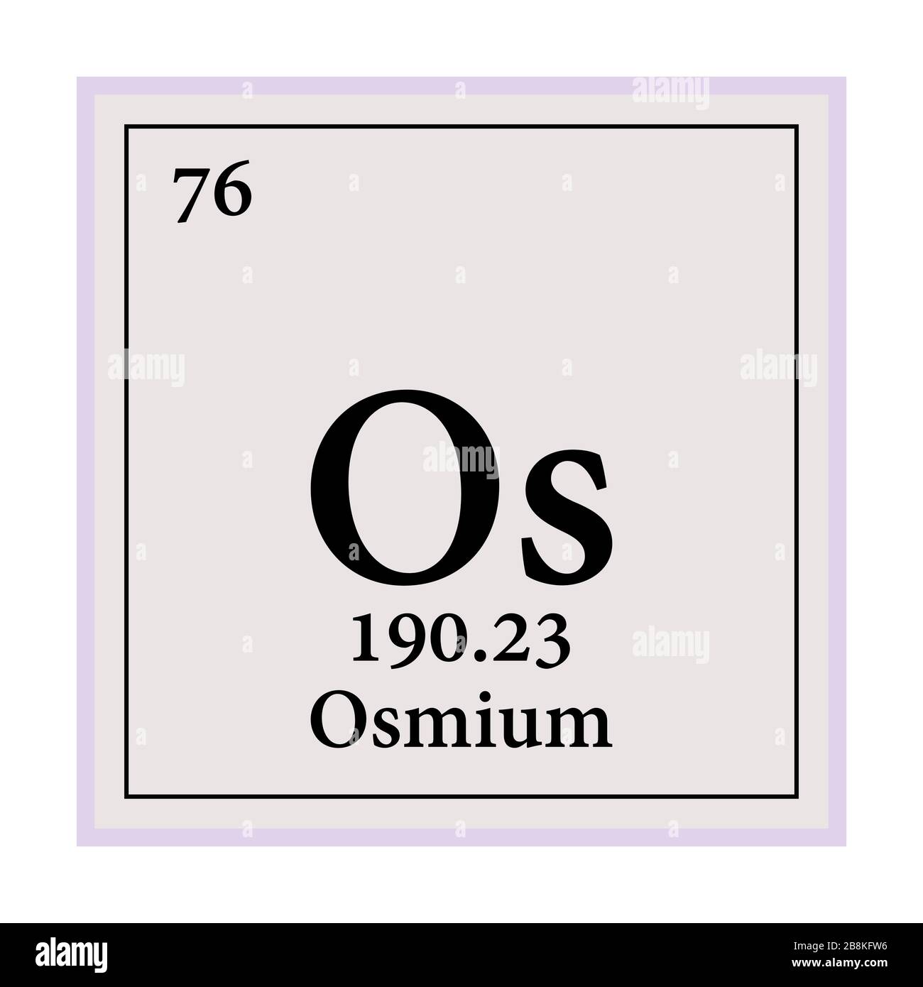 Osmium Periodic Table Of The Elements Vector Illustration Eps 10 Stock