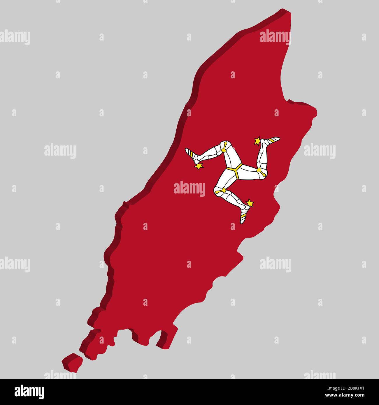 Isle of Man Map flag Vector 3D Stock Vector Image & Art - Alamy