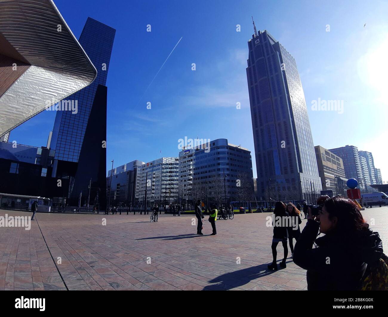 tall beautiful buildings and modern skyscrapers outside rotterdam ...