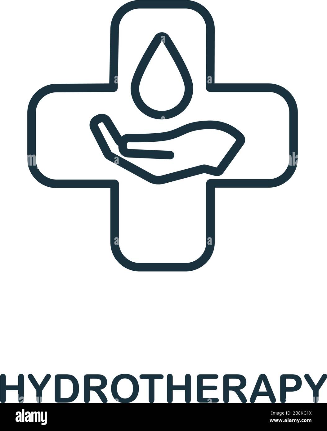 Hydrotherapy icon from alternative medicine collection. Simple line ...