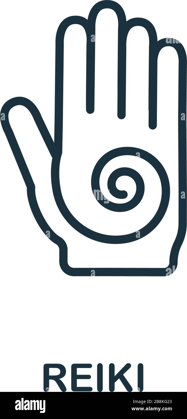 Reiki icon from alternative medicine collection. Simple line Reiki icon ...