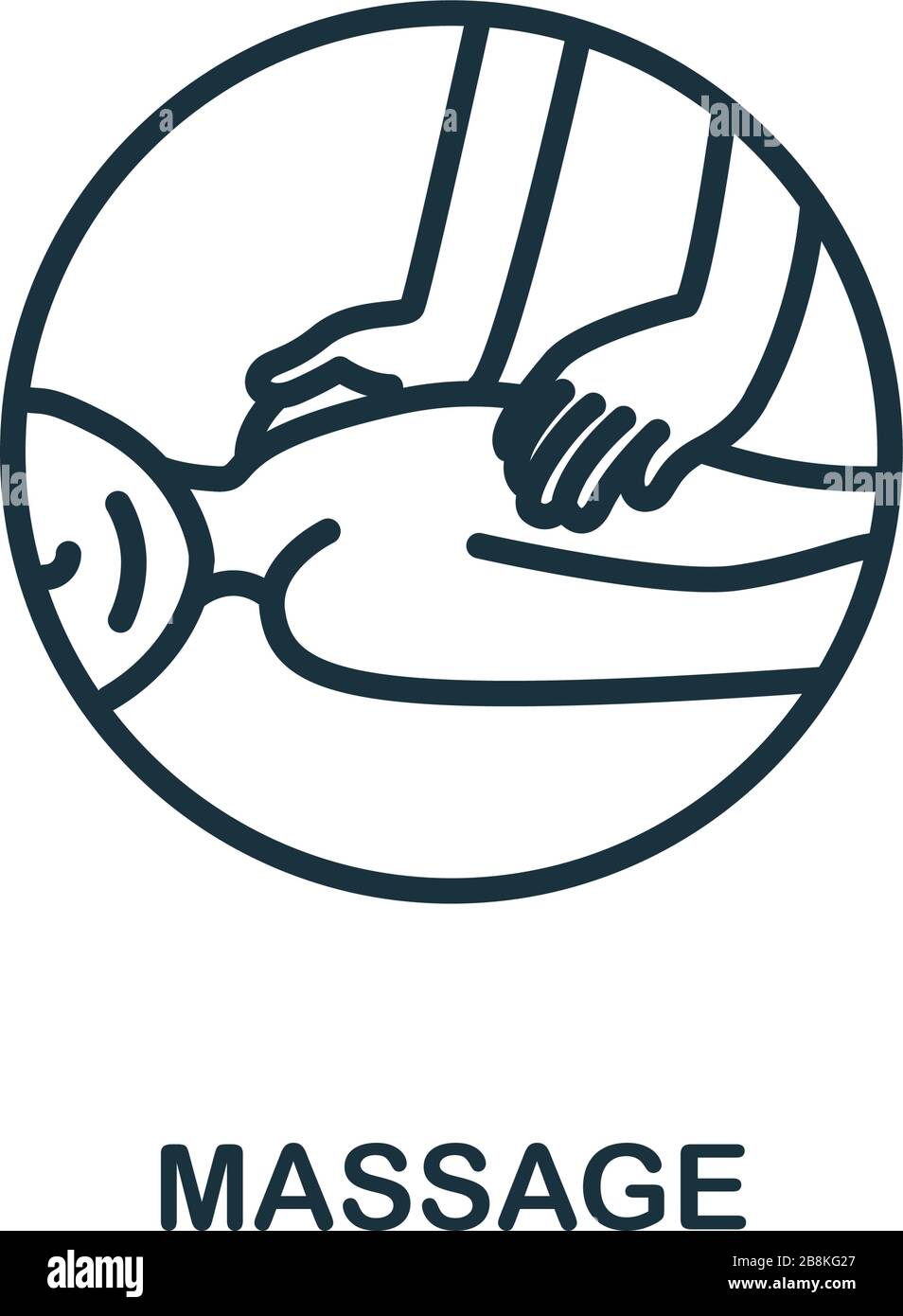 Massage icon from alternative medicine collection. Simple line Massage ...