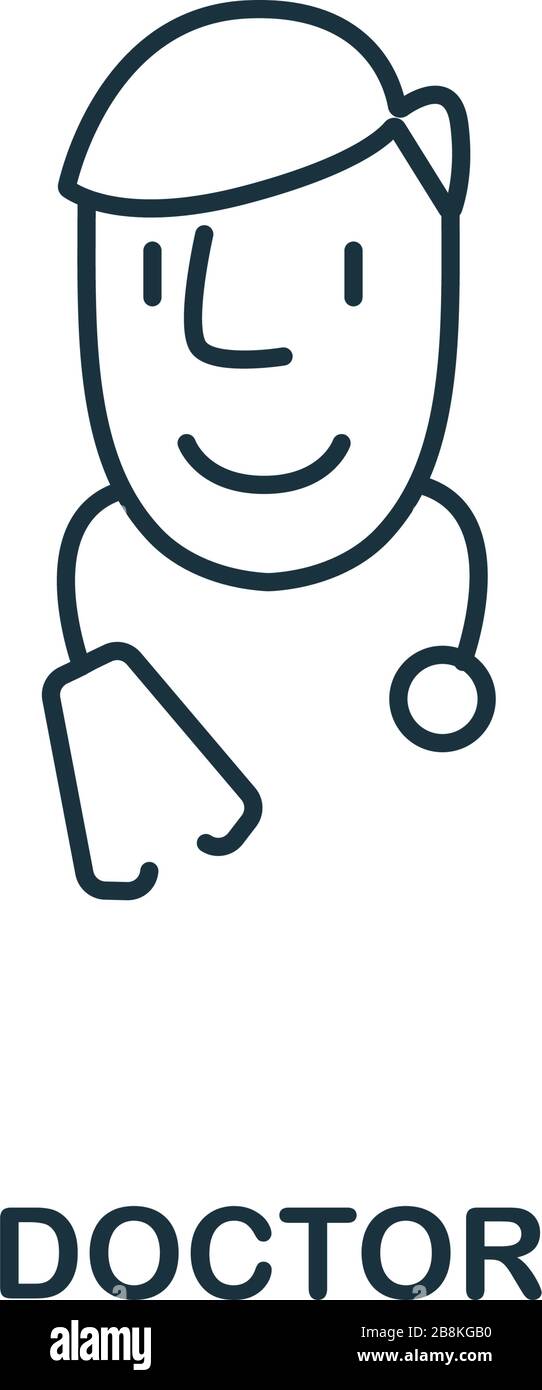 Doctor icon from health check collection. Simple line Doctor icon for ...