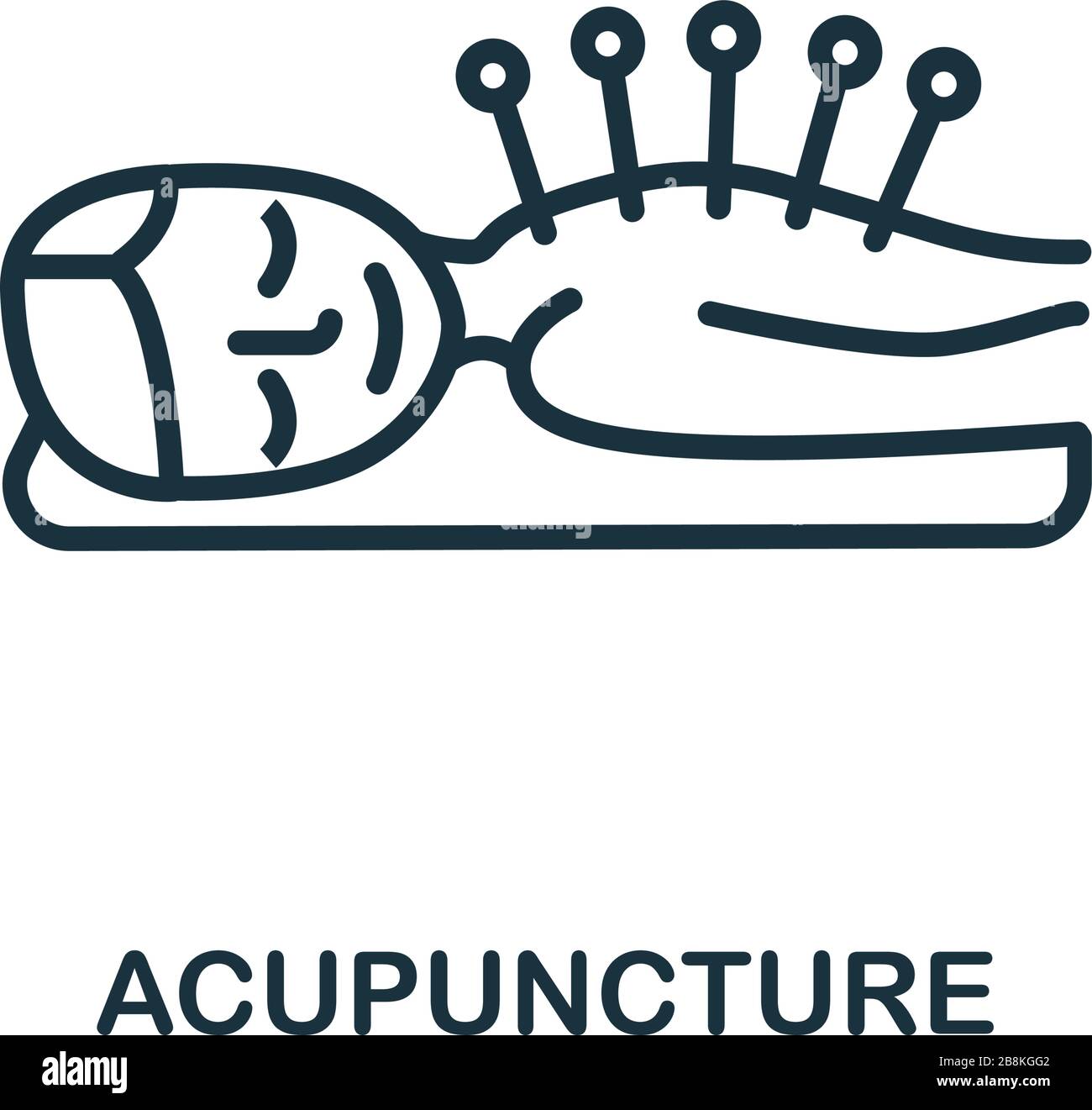 Acupuncture icon from alternative medicine collection. Simple line ...