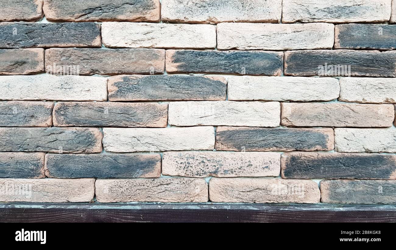 gray, white, black, brown chinese style brick wall. Old dirty brick ...