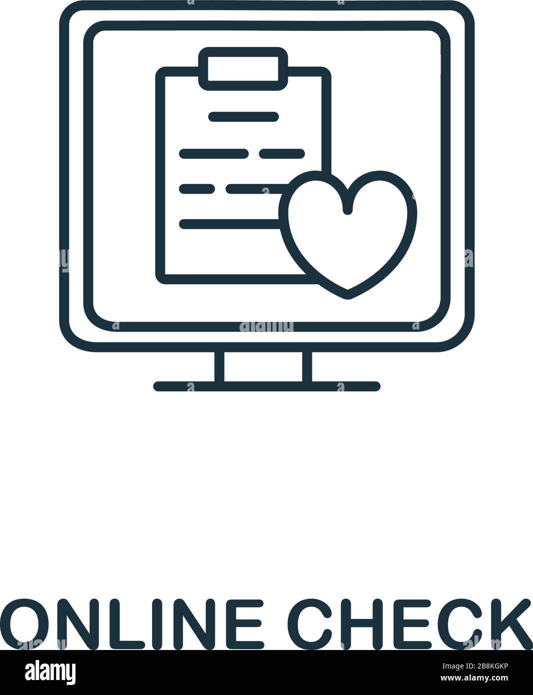 Online Check icon from health check collection. Simple line Online ...