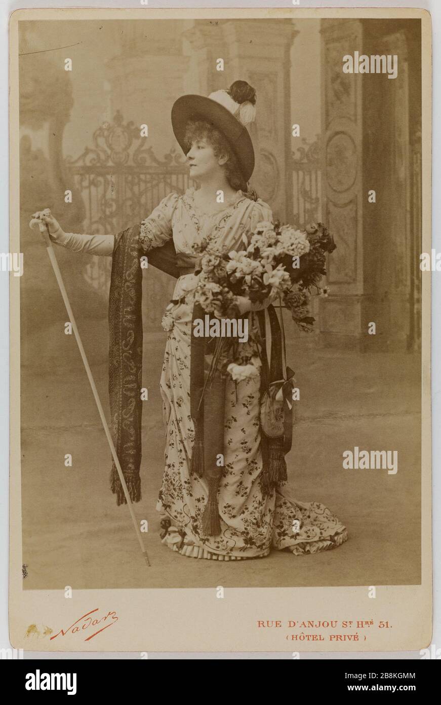 Portrait of Sarah Bernhardt (1844-1923), actress, in the role of Tosca ...