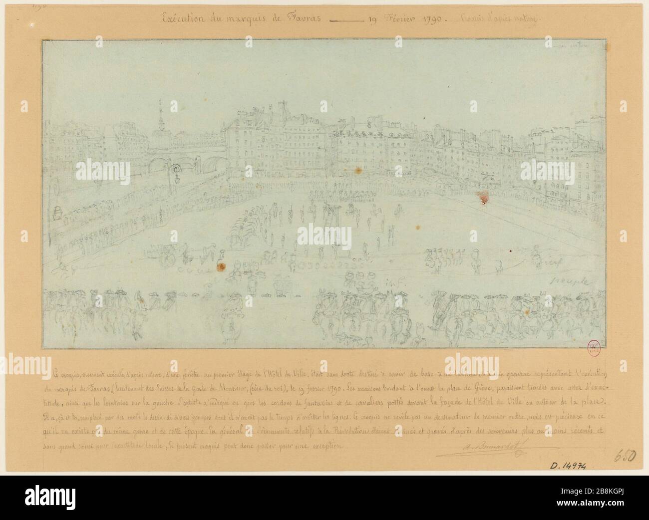 Running the Marquis de Favras 19 February 1790. (TA Stock Photo - Alamy