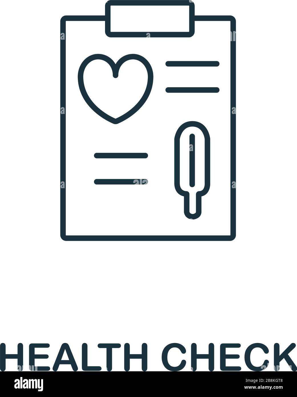 Health Check icon. Simple line element Health Check symbol for ...