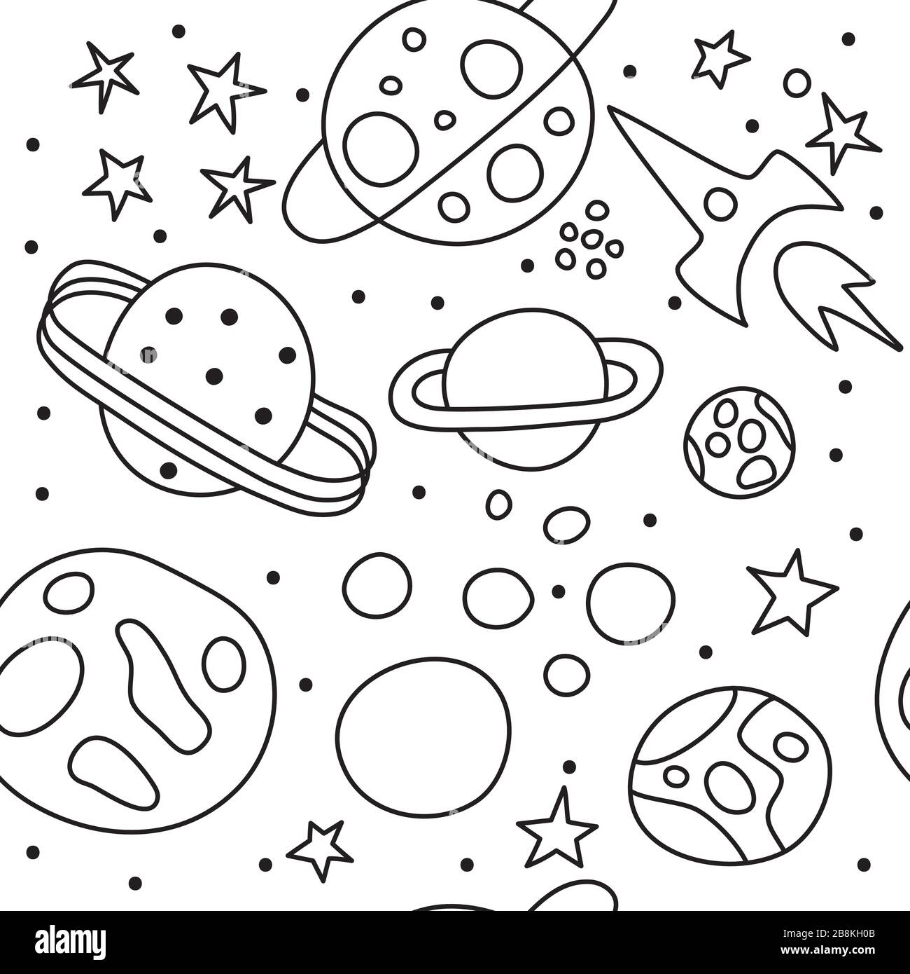 Wallpaper outer space illustration Cut Out Stock Images & Pictures - Alamy