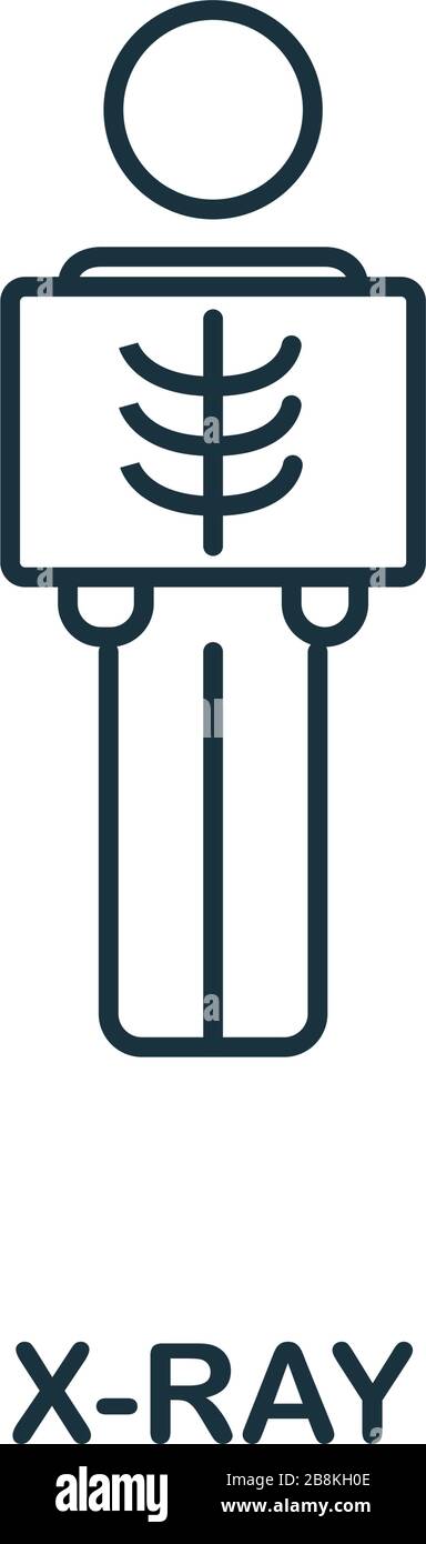X-Ray icon from health check collection. Simple line X-Ray icon for ...