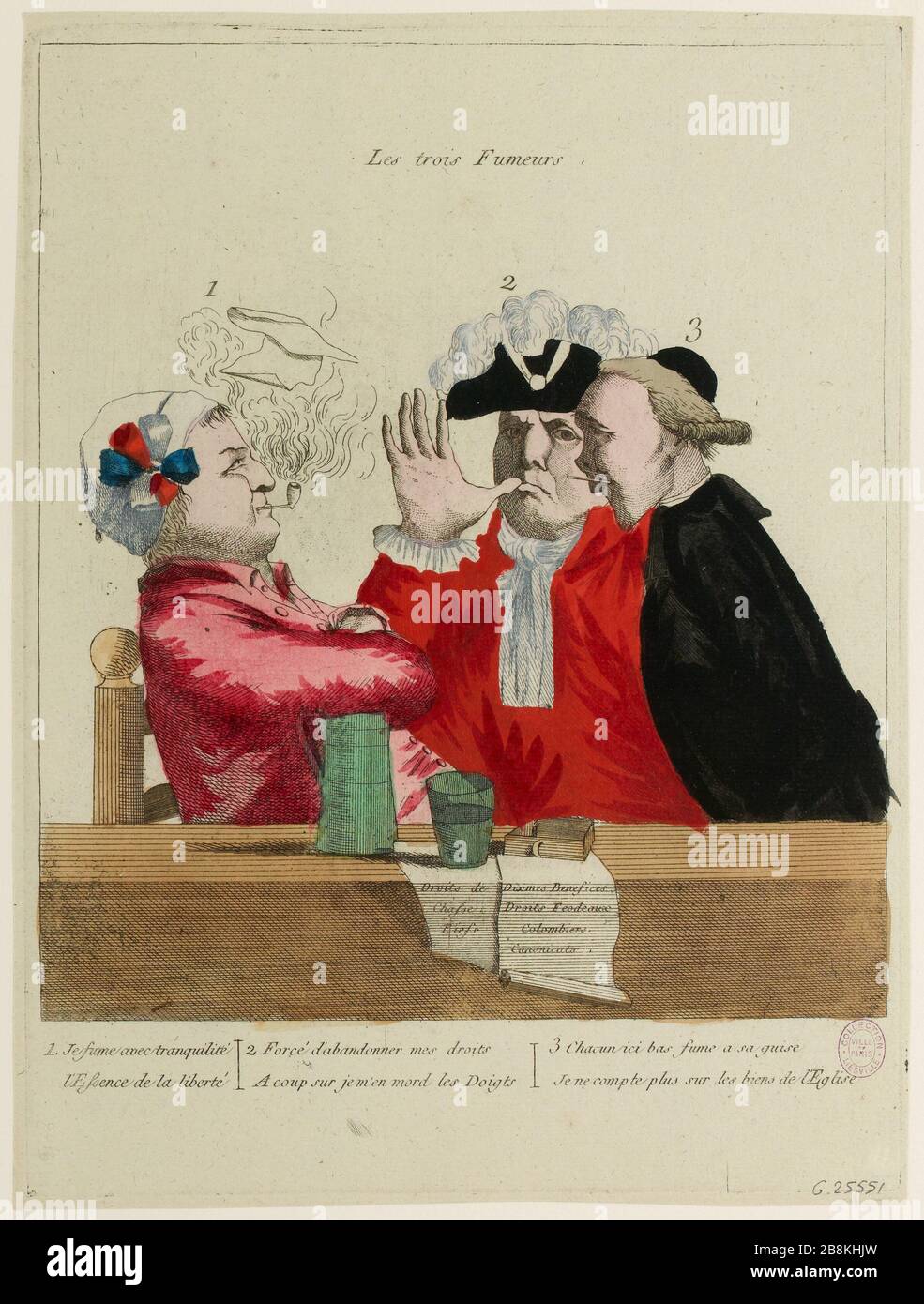 Three smoking. (TI Stock Photo - Alamy