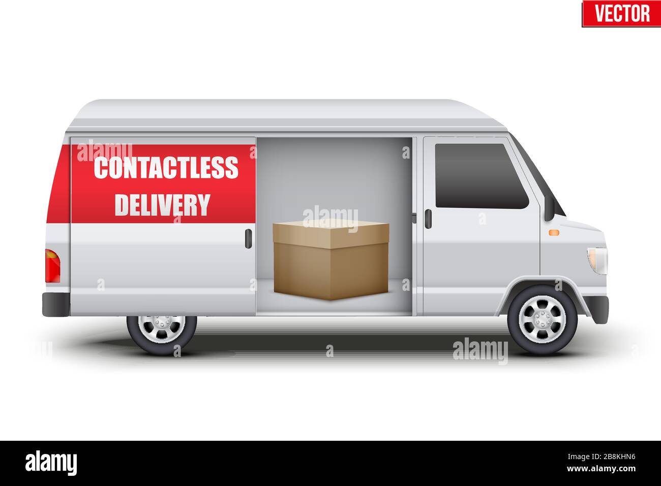 Delivery concept side view Stock Vector Images - Alamy