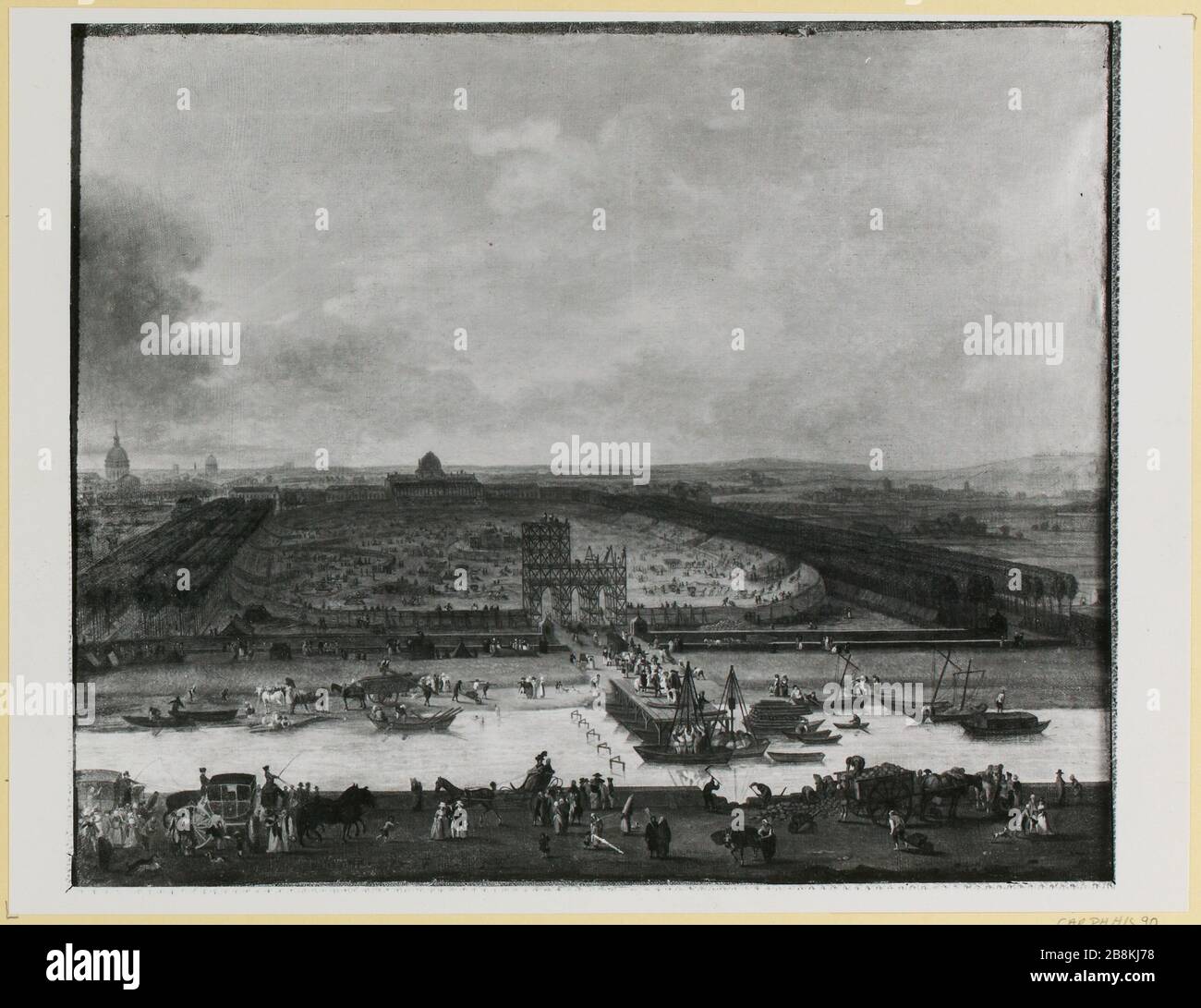 Reproduction of a painting of Senave: preparations for the celebration ...