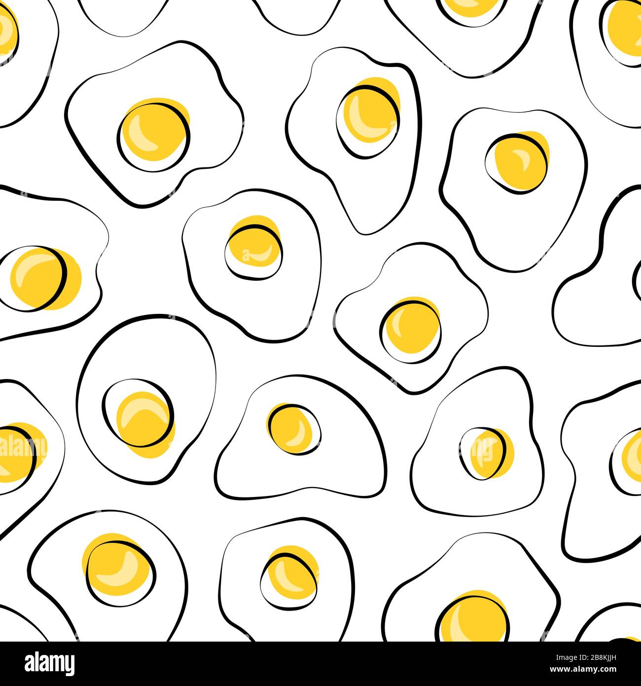 Breakfast background. Seamless food vector pattern. hand drawn ...