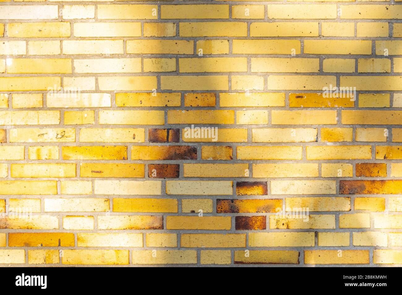 Section of an old partially weathered and polluted building wall of ...