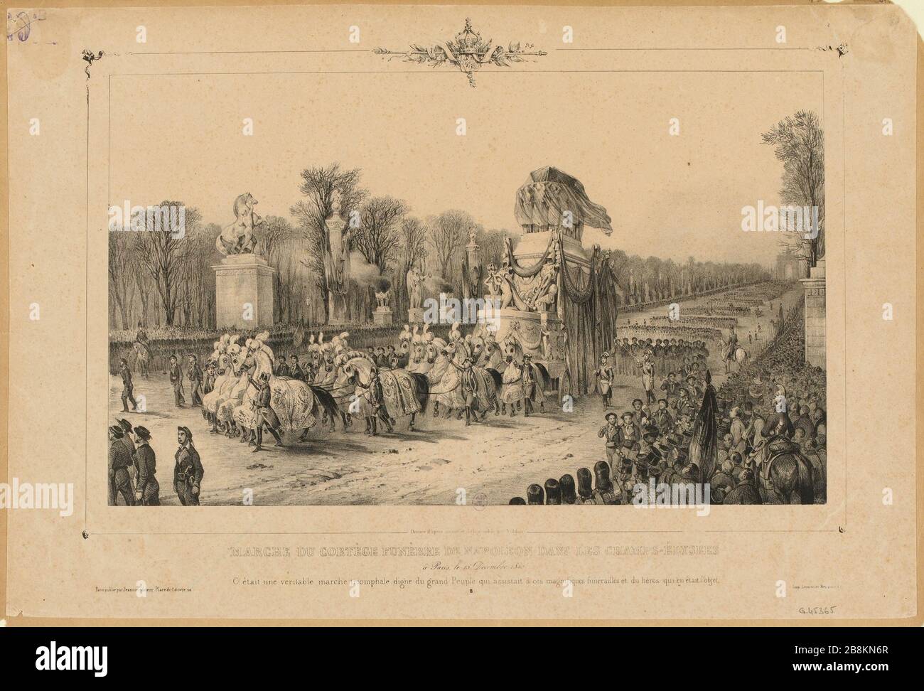On Napoleon's funeral procession in the Champs Elyséess / in Paris on ...