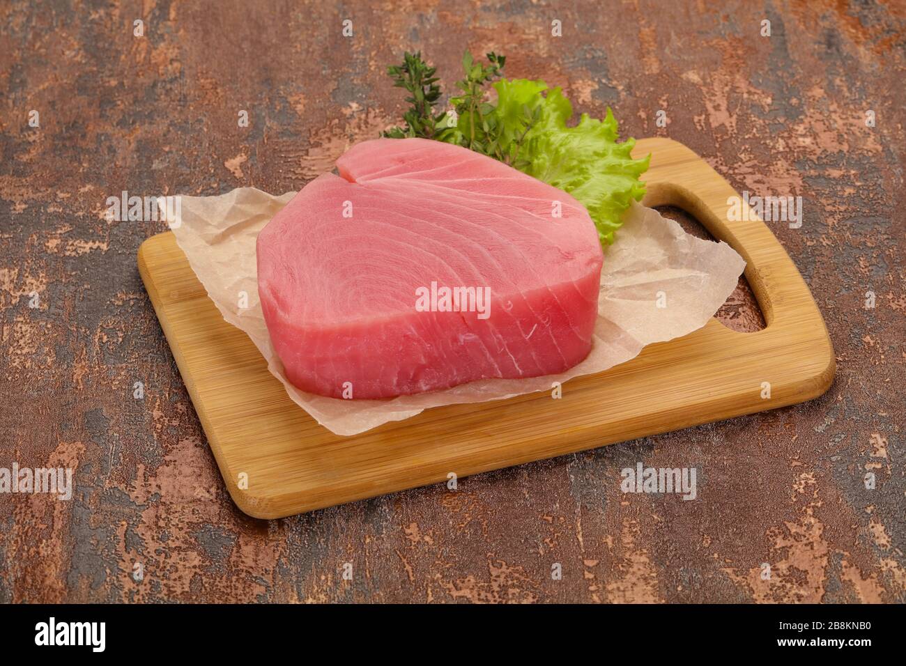 Raw tuna steak ready for cooking Stock Photo - Alamy