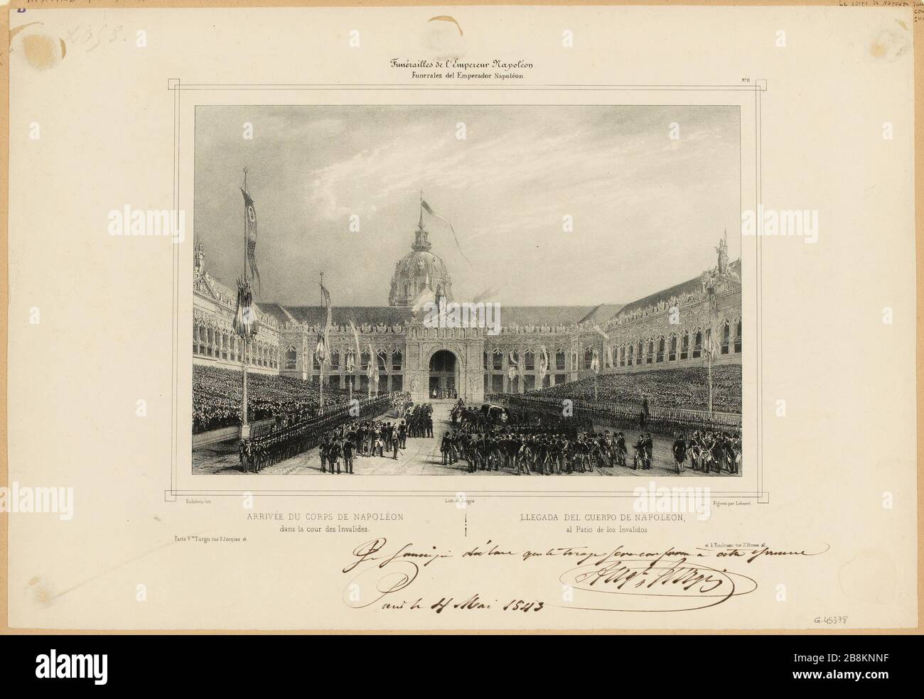 Funeral of Emperor Napoleon / Arrival of the body of Napoleon / in the ...