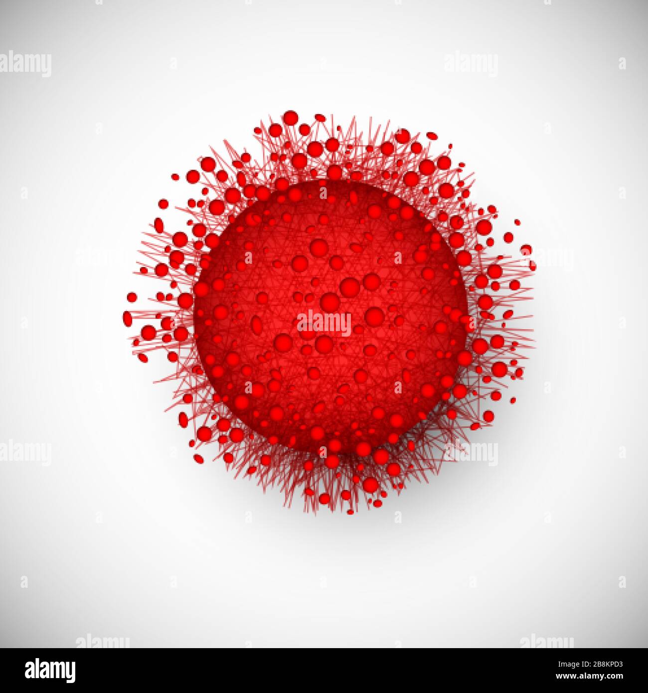 Red Symbol Corona Virus Infection. Medicine warning pandemic epidemic ...