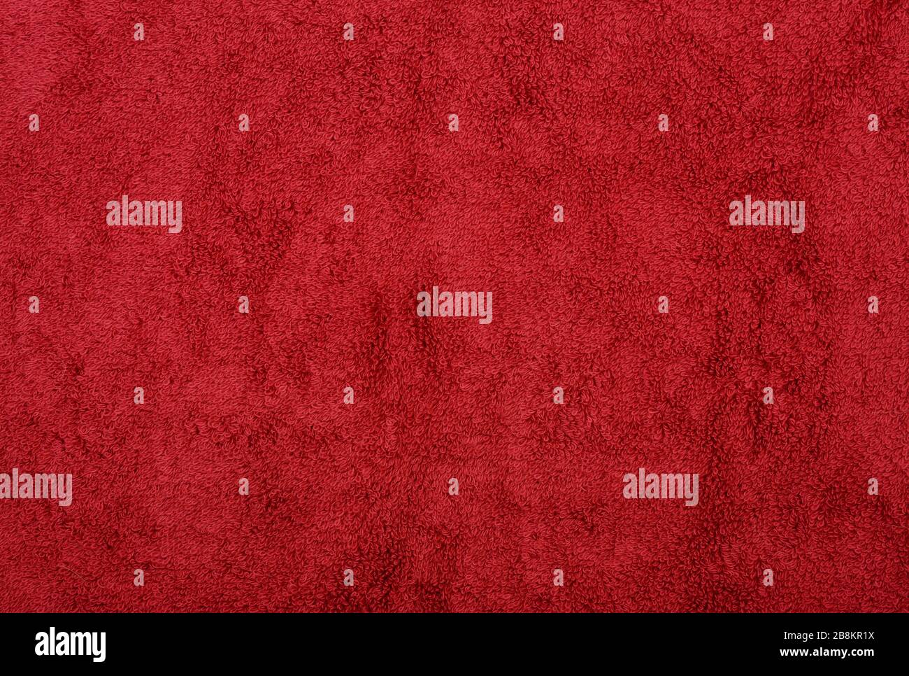 The red terry towel as a background. Top view Stock Photo - Alamy