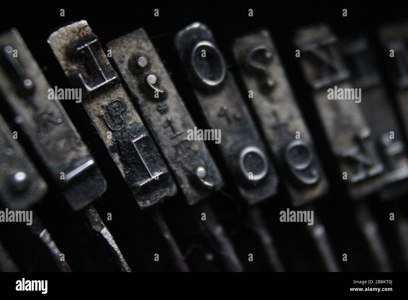 Beautiful picture of writing machine keyboard macro effect Stock Photo ...