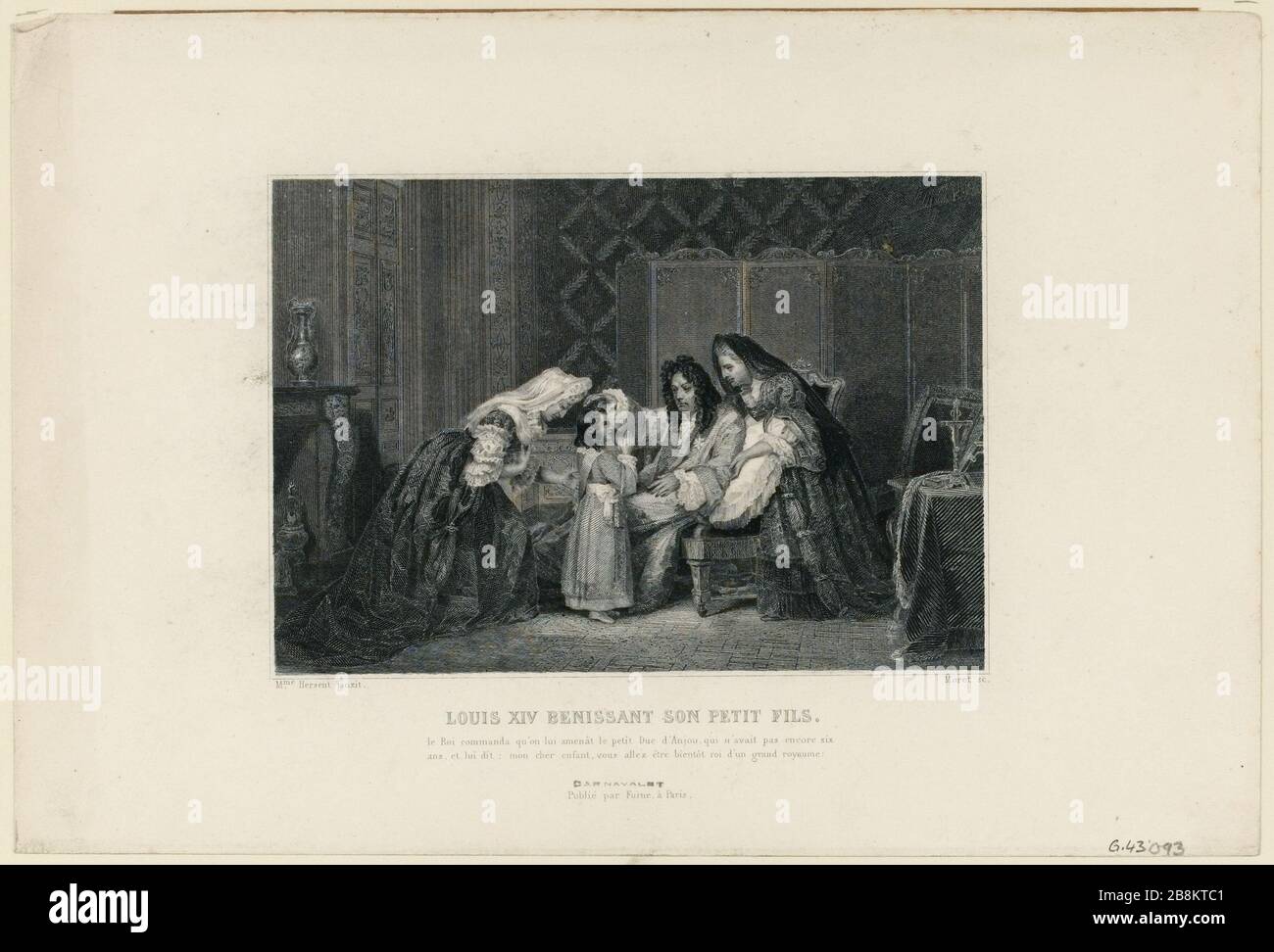 Louis XIV blessing his little son. (IT Stock Photo - Alamy