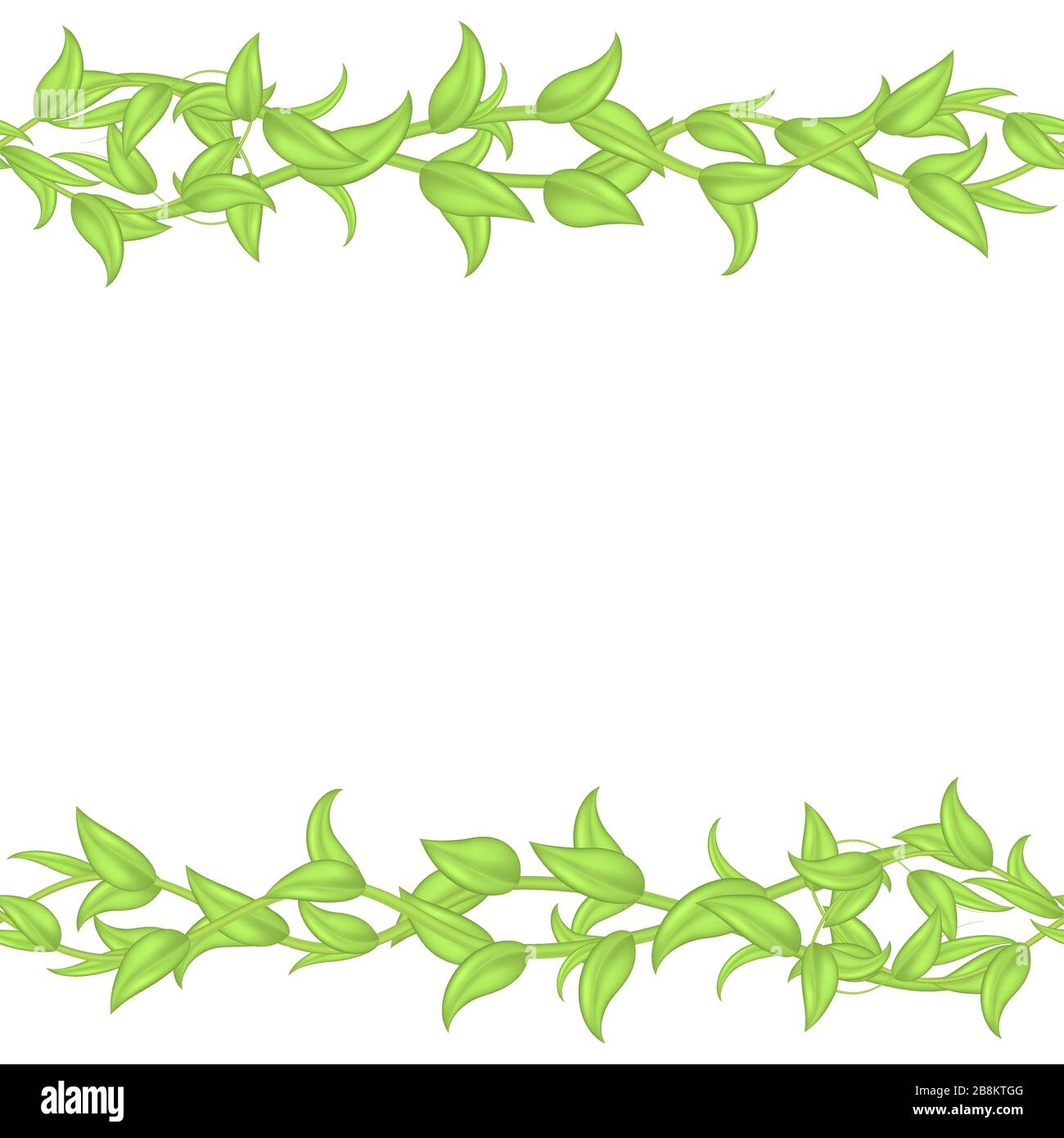 Green Leaf Border Vector