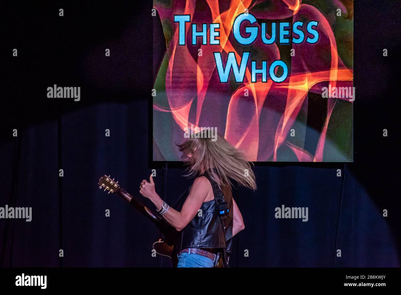 Orlando, Florida. March 11, 2020. Derek Sharp singing with Canadian The ...