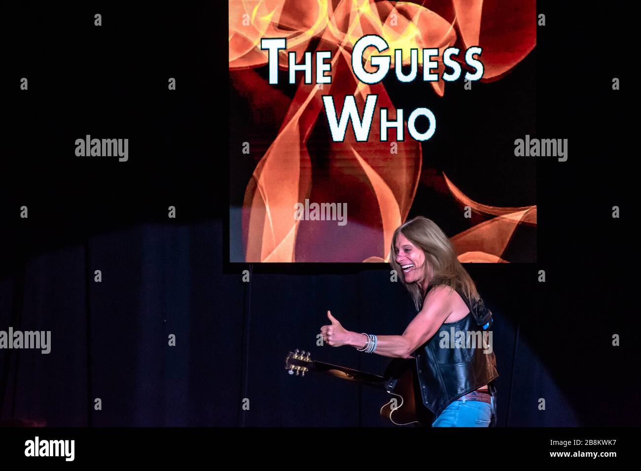 Orlando, Florida. March 11, 2020. Derek Sharp singing with Canadian The ...