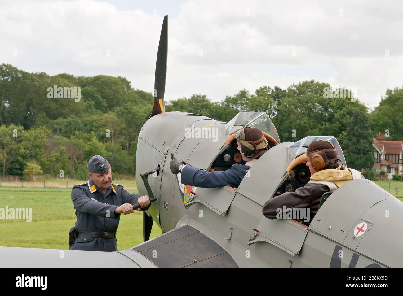 German WW2 reenactors at Old Warden Aerodrome in 2009 Stock Photo - Alamy