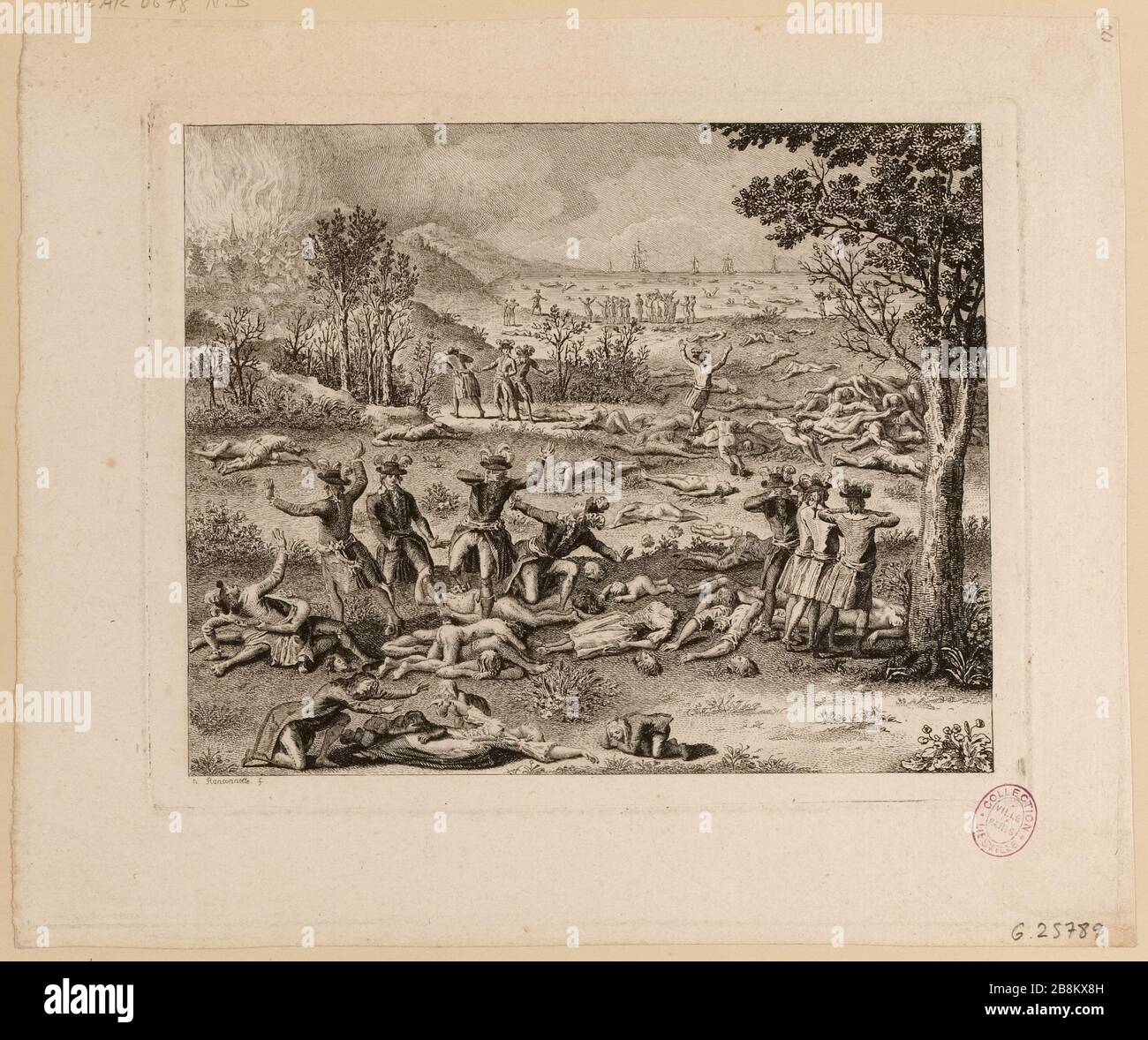 plumed characters discovering the mutilated corpses beside the sea. (TF ...