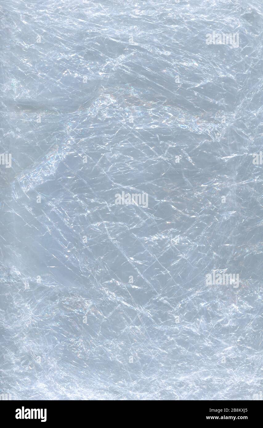 Texture of cellophane. Cellophane as background. White abstract ...
