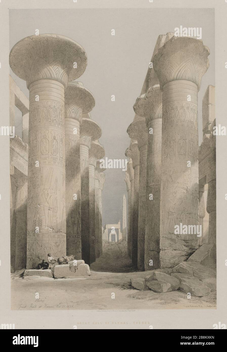 Ancient egypt karnak illustration hi-res stock photography and images ...