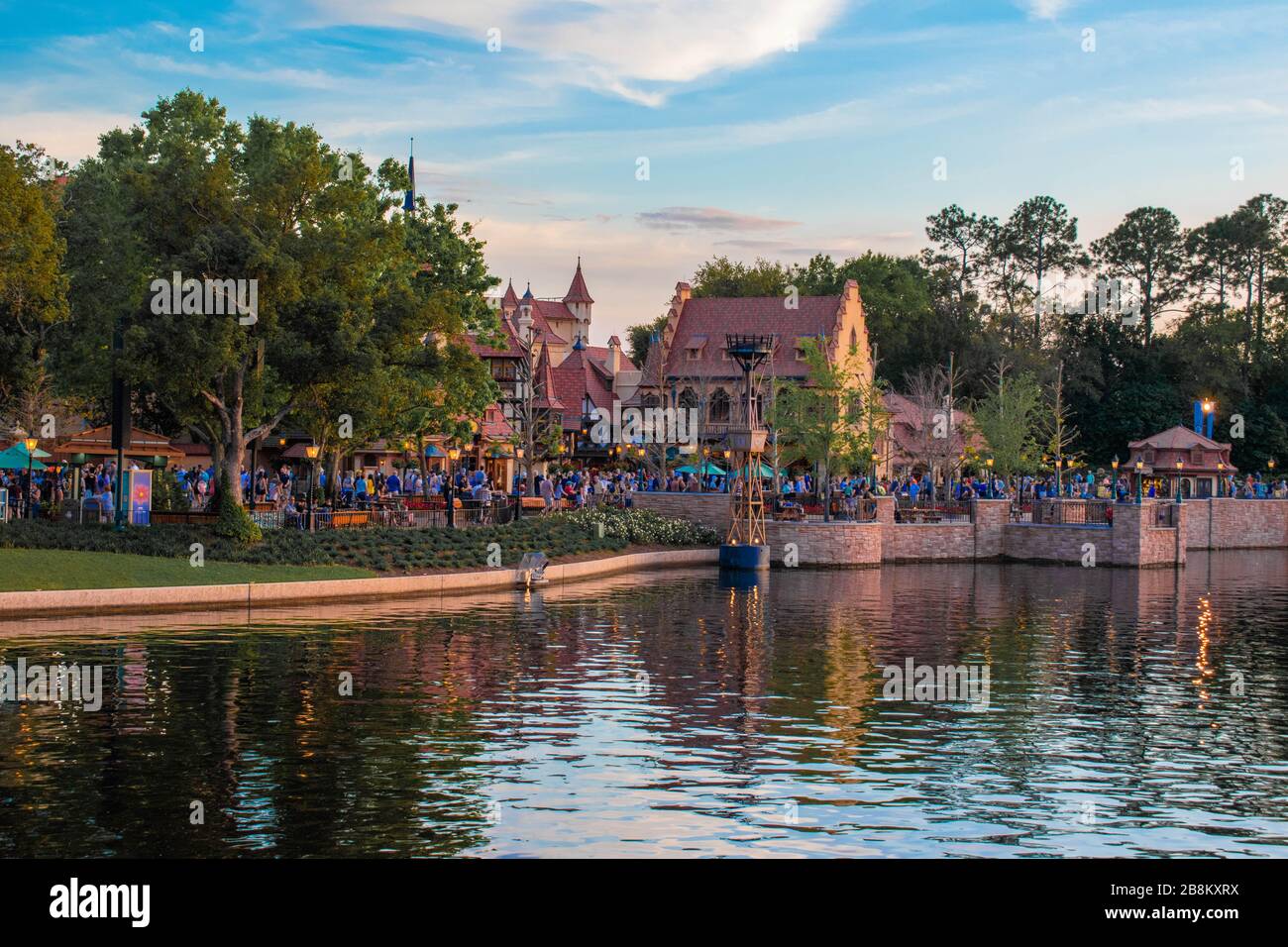 Orlando, Florida. March 11, 2020. Panoramic view of Germany Pavillion ...