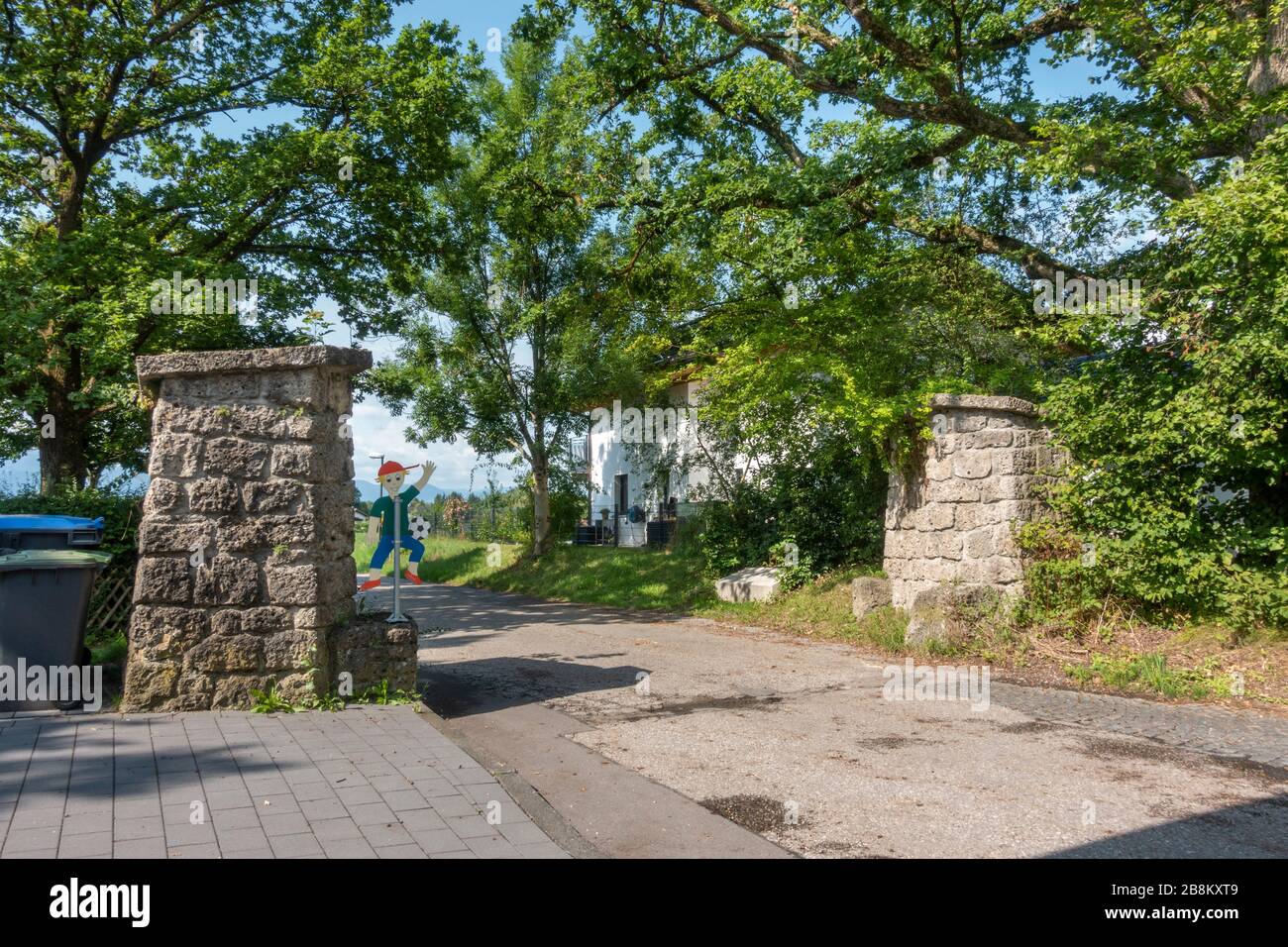 The gate remains and KZ Gedenkstätte (concentration camp memorial) for ...