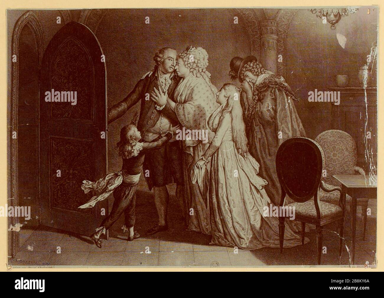 Farewell of Louis XVI from his family (TF Stock Photo - Alamy