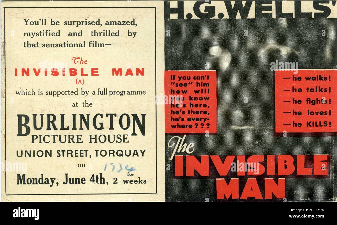 The invisible man and 1933 hi-res stock photography and images - Alamy