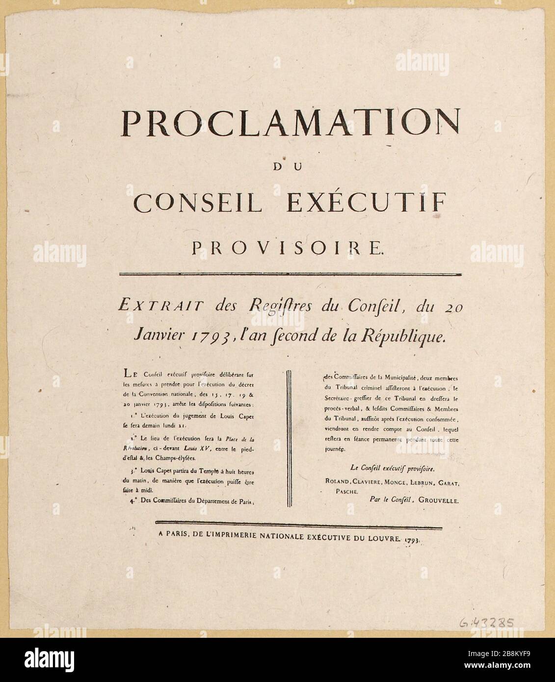 Proclamation / of / Executive Board / temporary (IT Stock Photo - Alamy