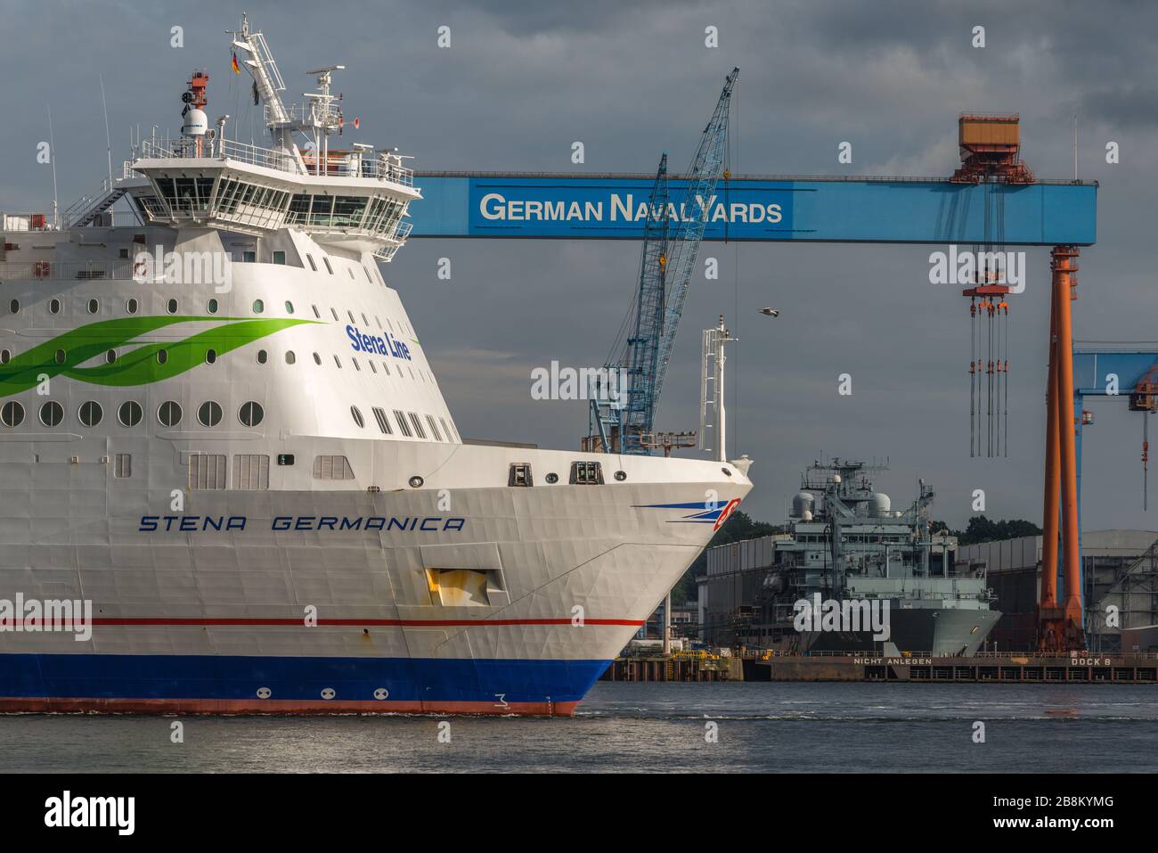 Stena Germanica of Stena line, coming from Gothenborg, Sweden, pulling ...