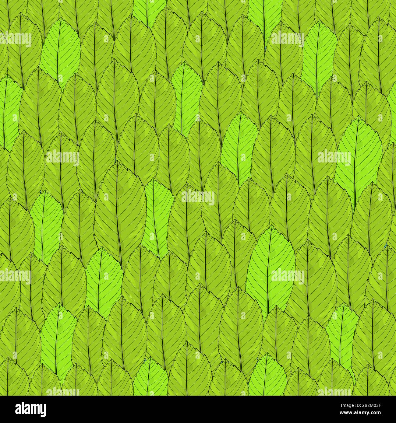 Lovely seamless graphics with leaves densely arranged side by side ...