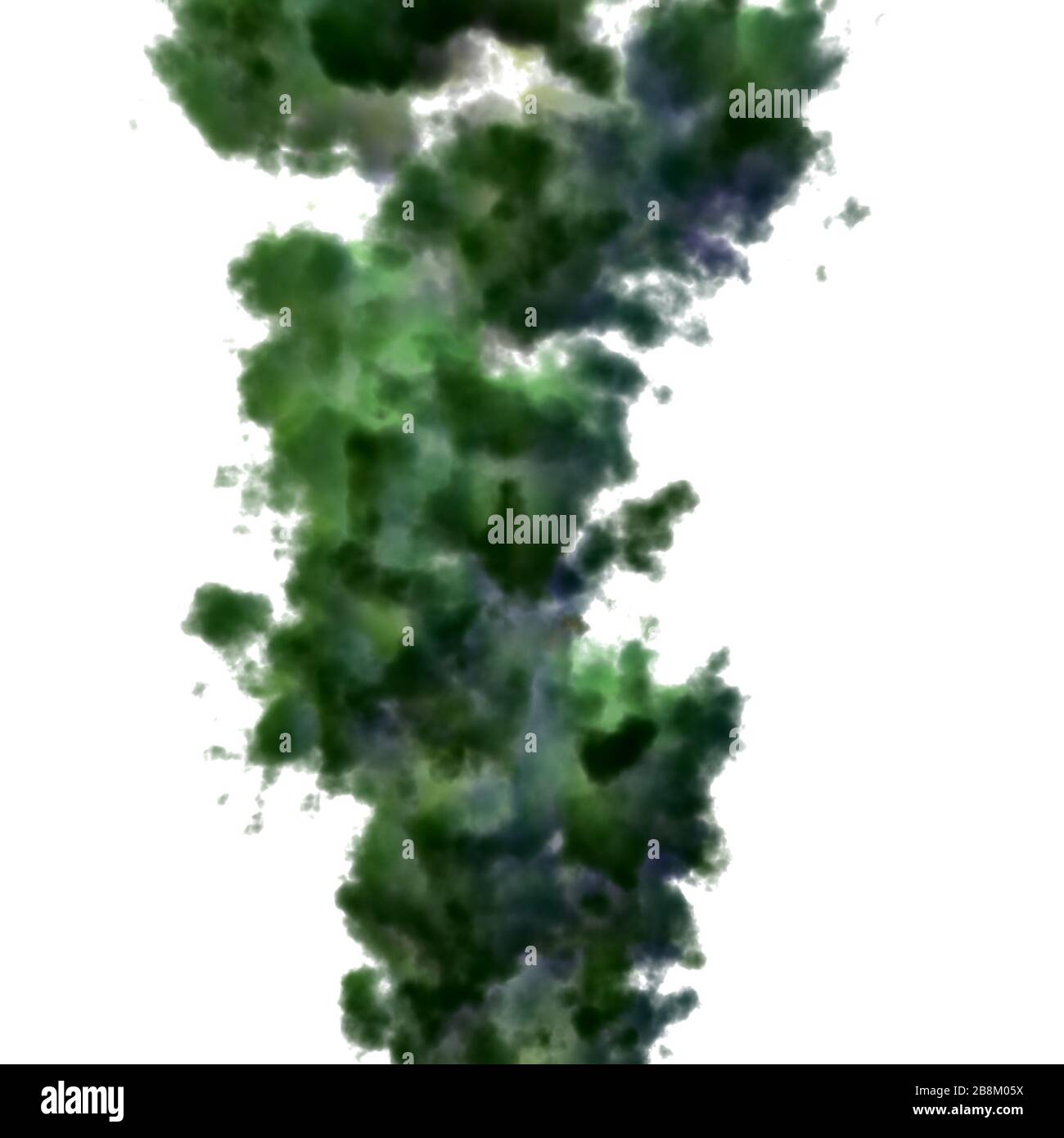 Volcano smoke invert green white permanently working Stock Photo - Alamy