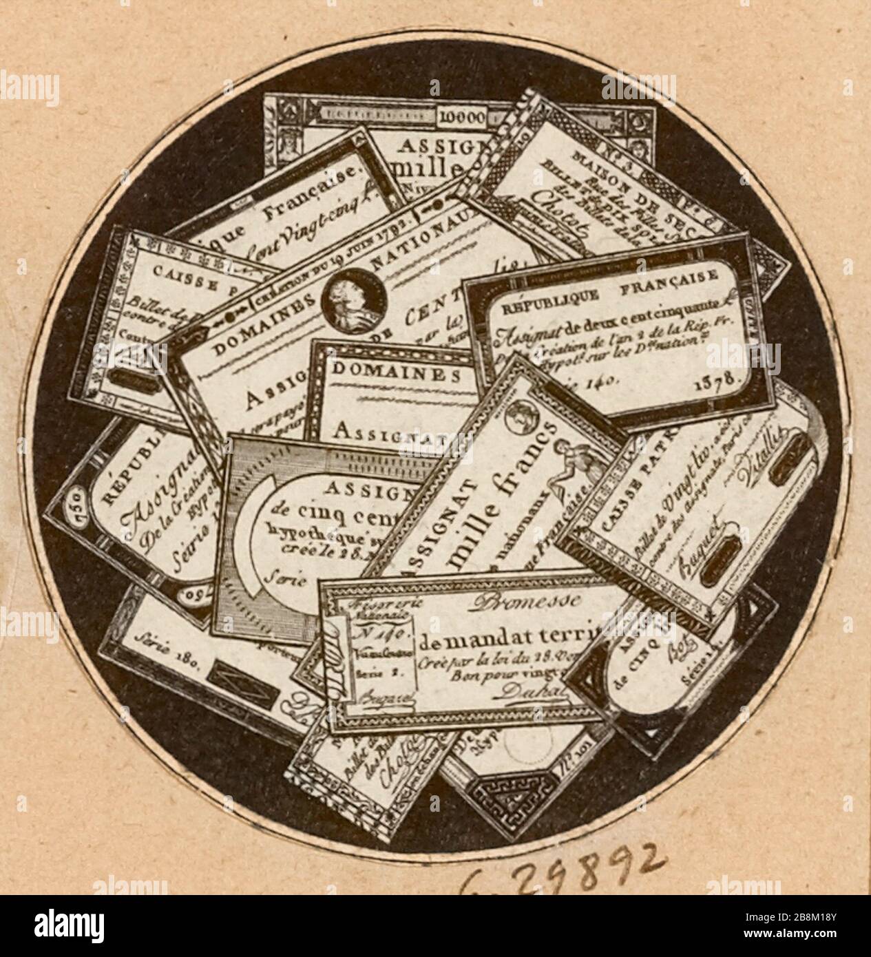 Medallion with assignats revolutionary period (TF Stock Photo - Alamy