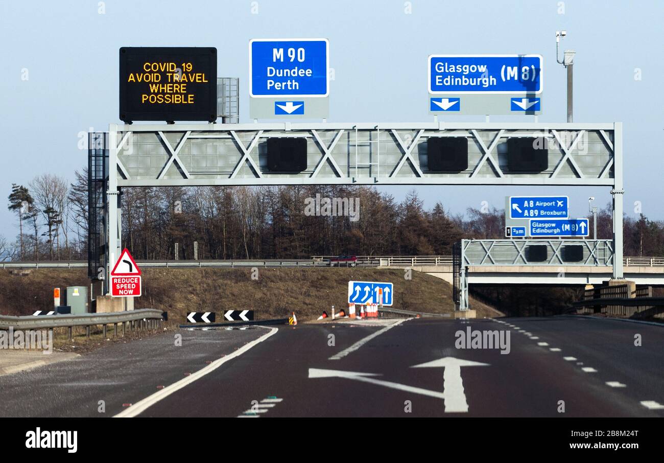 An information sign on m9 motorway hi-res stock photography and images ...