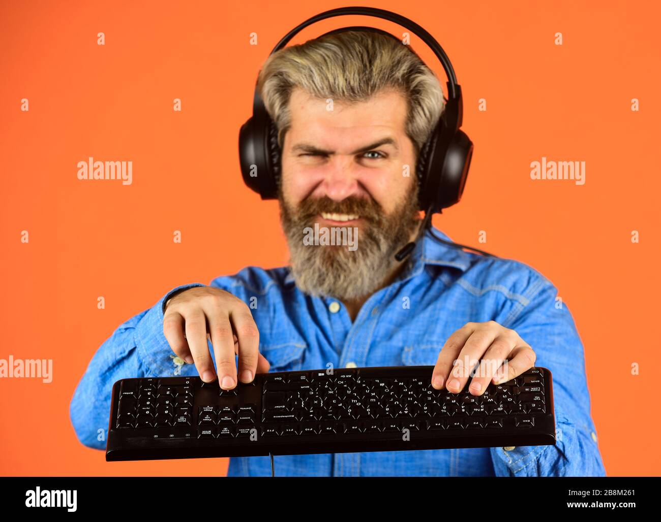 Angry Man Listening Music High Resolution Stock Photography and Images ...
