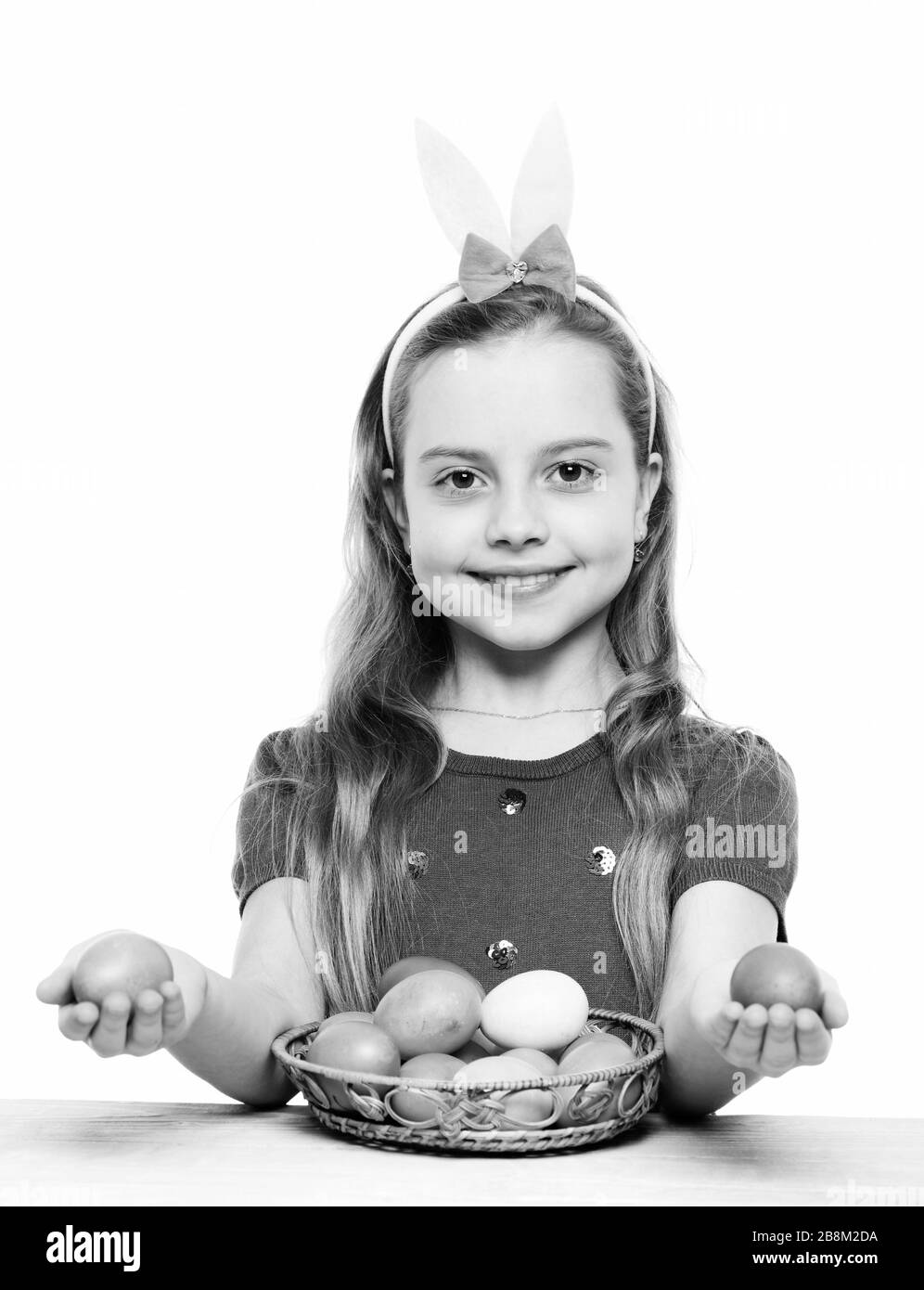 Girl showing rabbit Black and White Stock Photos & Images - Alamy