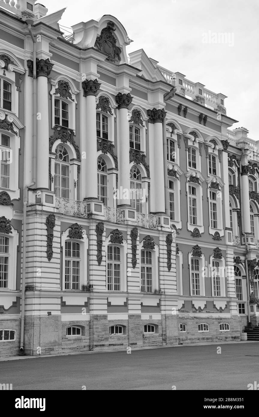 Baroque staircase in palace Black and White Stock Photos & Images - Alamy