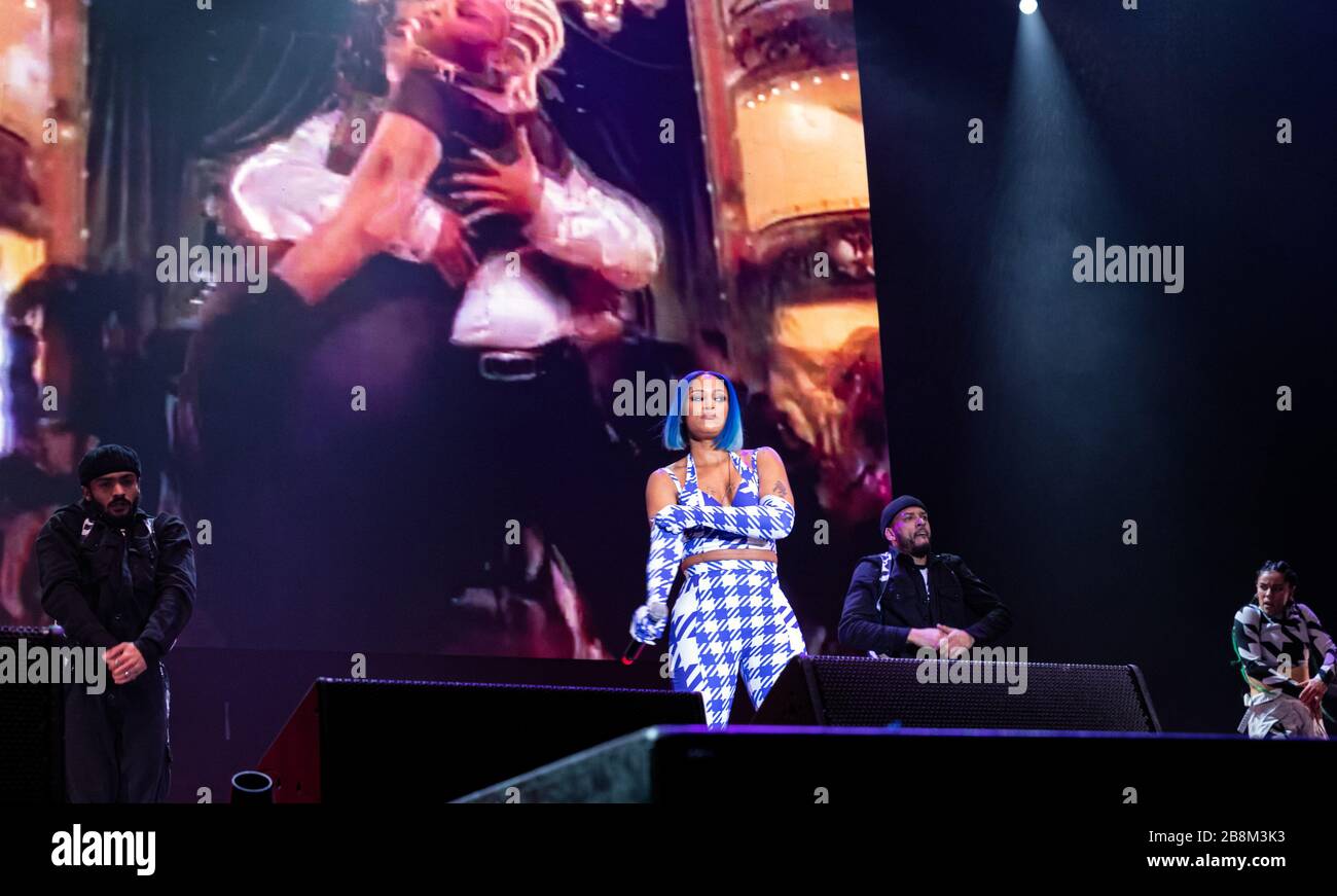 March 10, 2020: Rn'b singer Eve performing at Liverpool M&S Arena UK ...