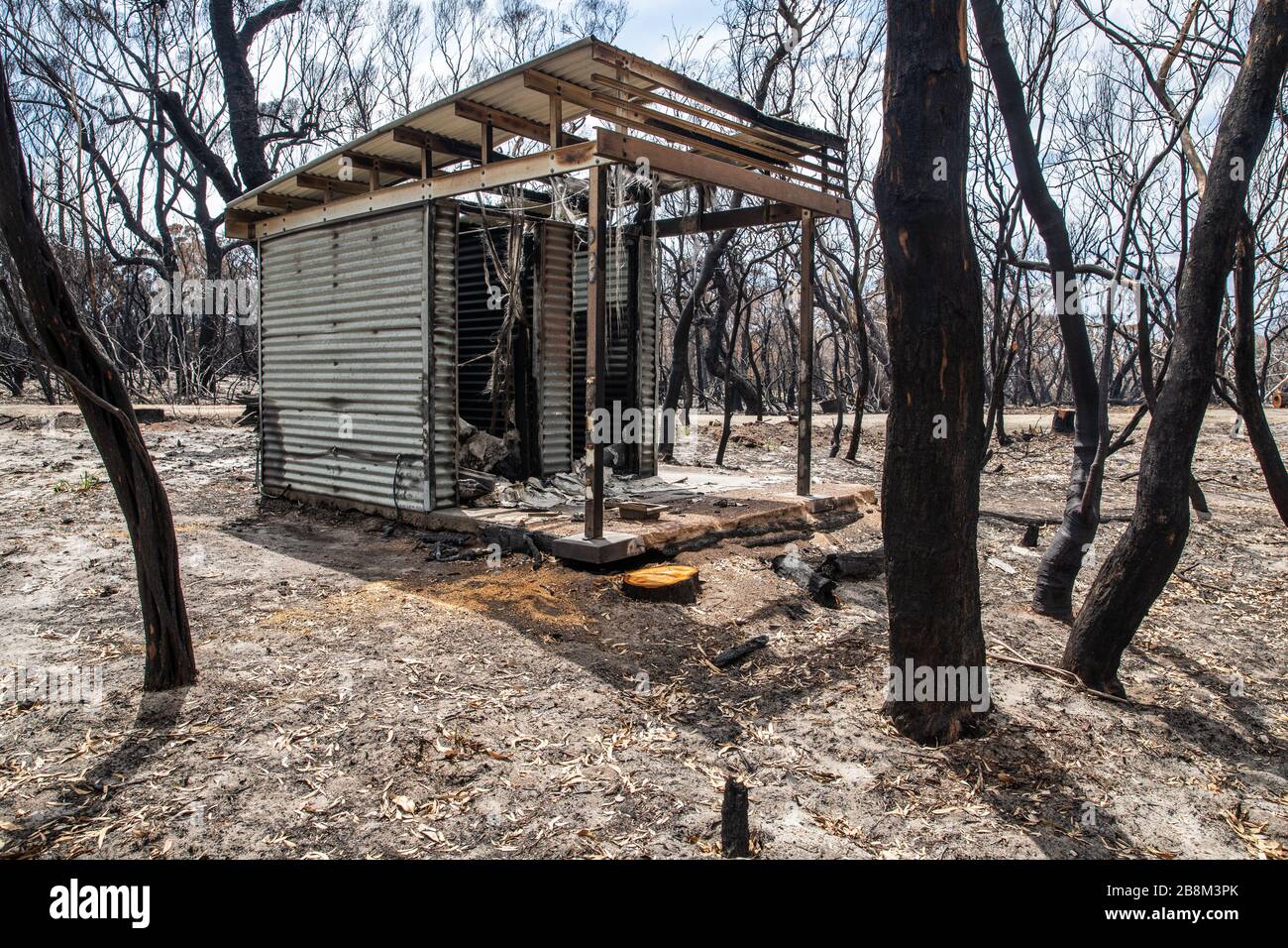 The remains of burned outhouses destroyed in the Peat Fire in Cape ...